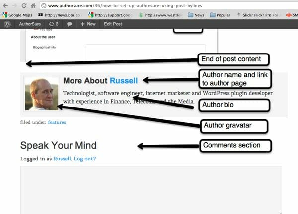 Authorsure author box example Martech Zone
