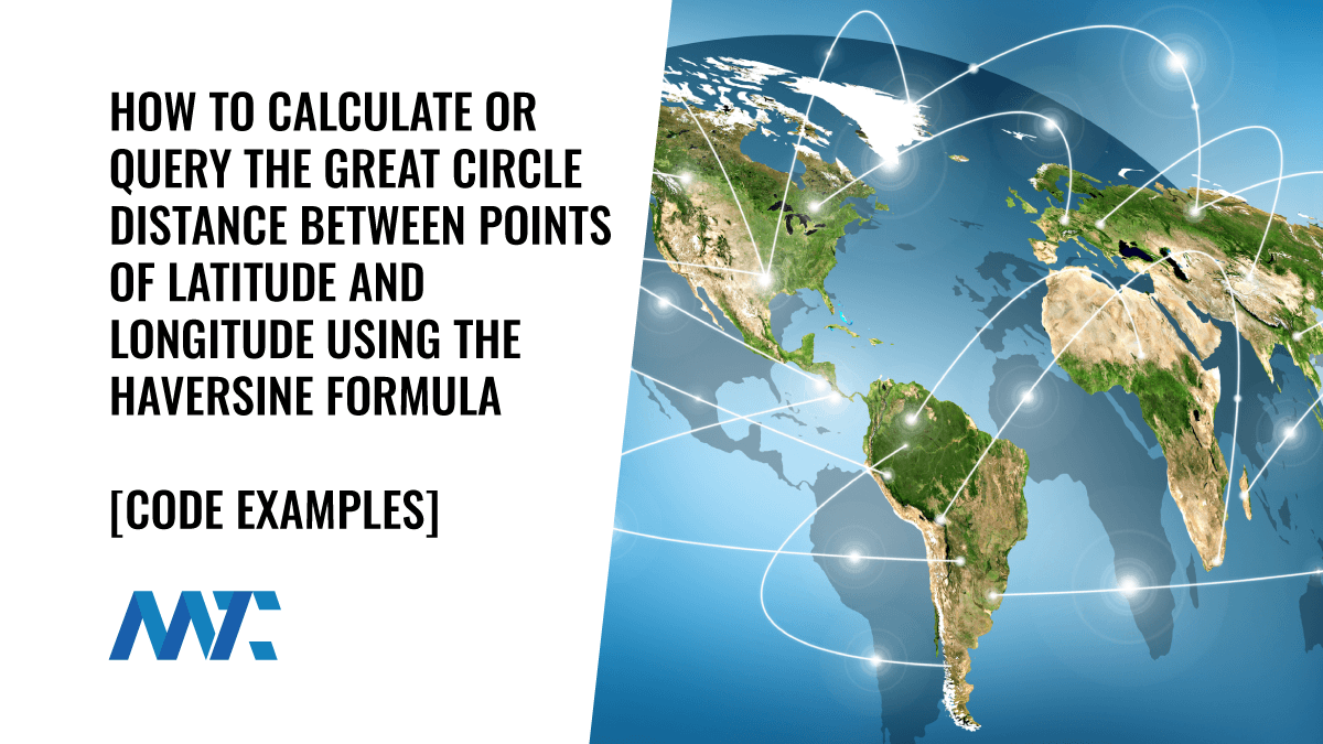 Calcul De La Distance Entre 2 Emplacements De Latitude Et De Longitude 